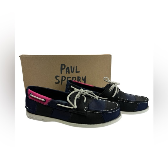 Sperry | Shoes | Authentic Sperry Navy Green Pink Bionic Boat Shoes ...